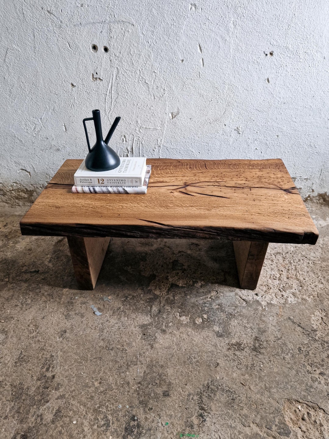 Live Edge Wood Slab Japanese Coffee Table, Japanese Furniture ...