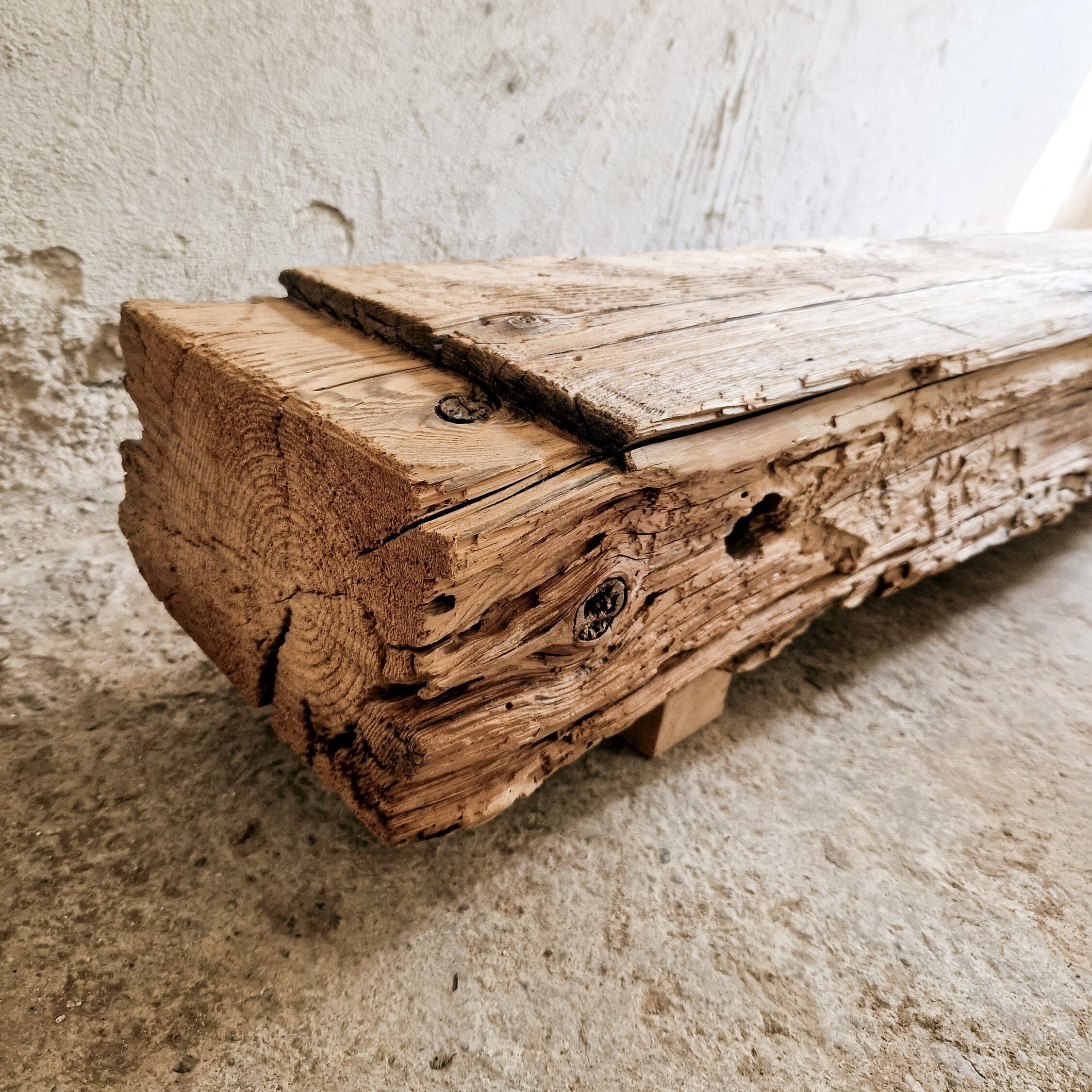 Wabi Sabi Beam Bench Distressed Furniture Rustic TV Stand - Etsy