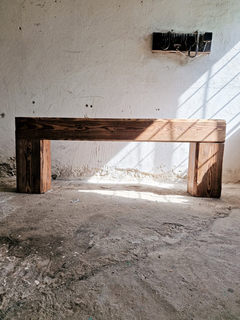 Old Beam Console Table, Wabi Sabi Furniture, Modern Rustic Console ...