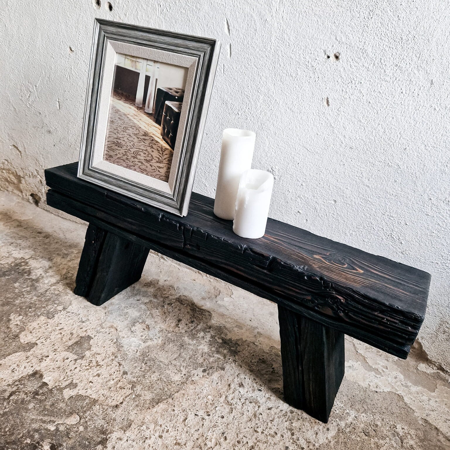 Distressed Furniture, Solid Wood Blocks Furniture, Japanese Beam Bench ...