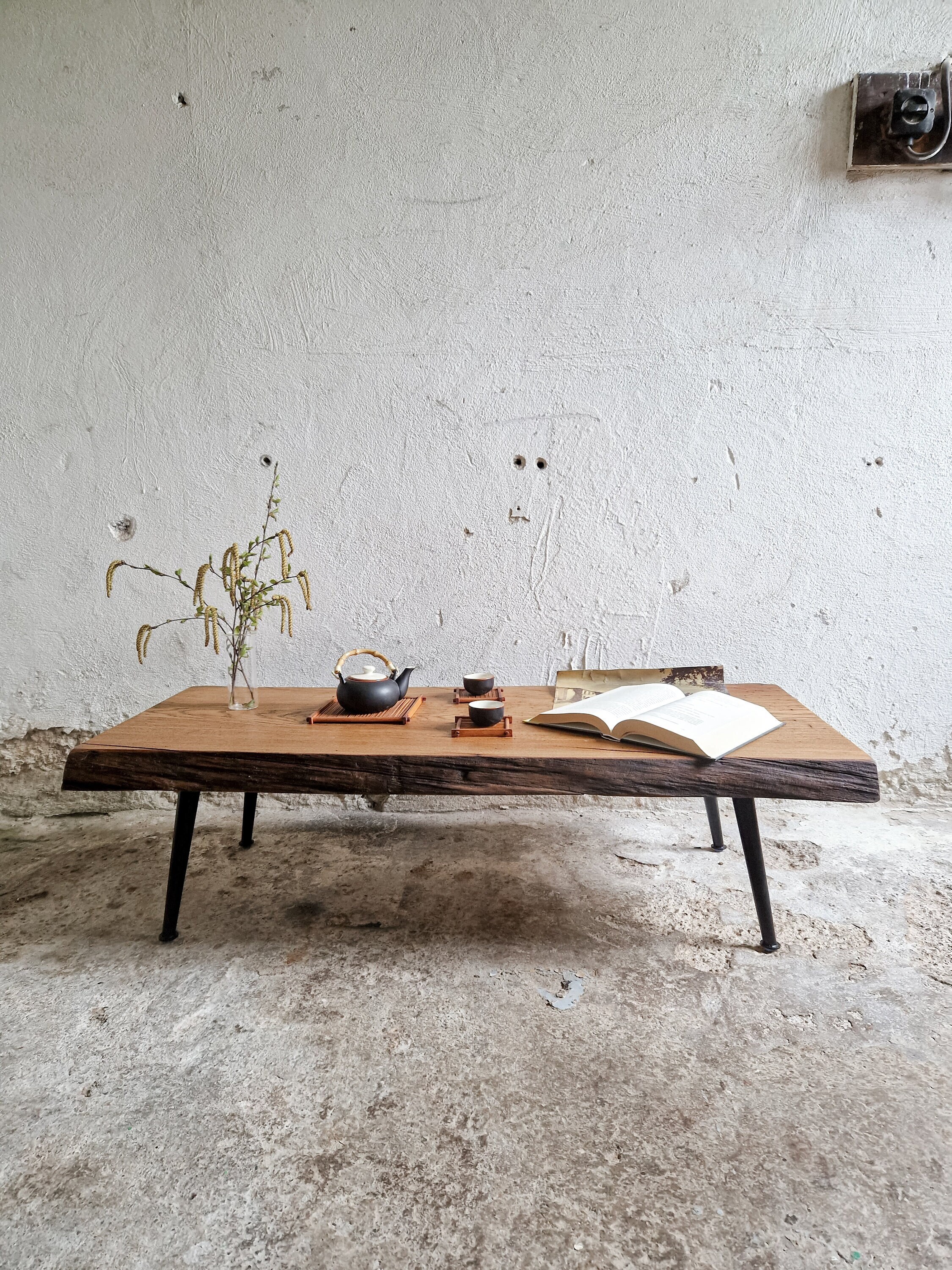 Wood Slab Coffee Table, Live Edge Coffee Table, Meditation Table, Japan ...