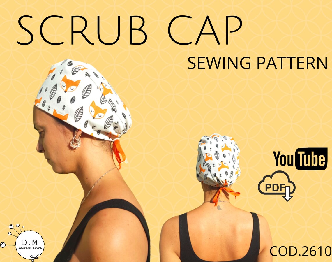 Doctor SCRUB CAP PATTERN/ Non-surgical Scrub Cap/ Pdf Pattern - Etsy