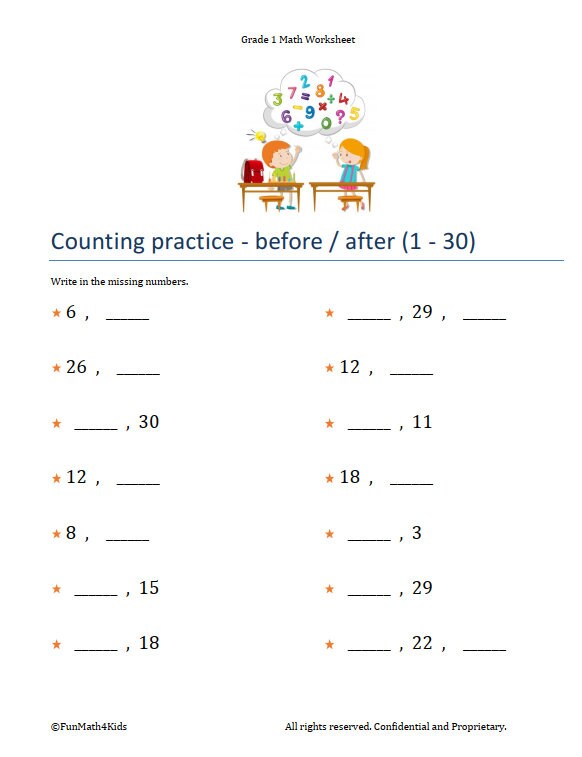 1st Grade Math Worksheets: Counting, Even & Odd (printable PDF) - Etsy