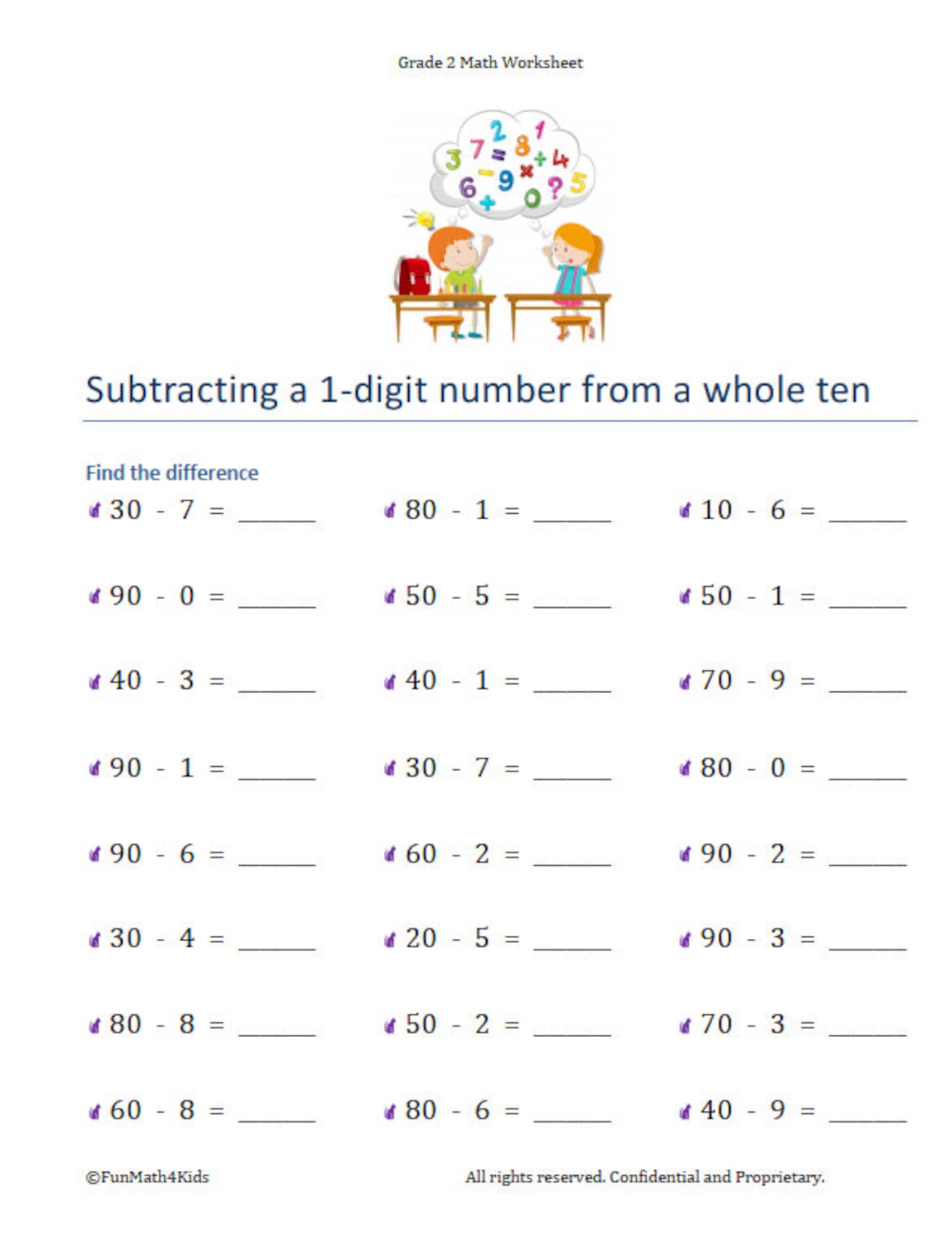 2nd Grade Math Worksheets | 50 Pages | 1400+ Math Problems ...
