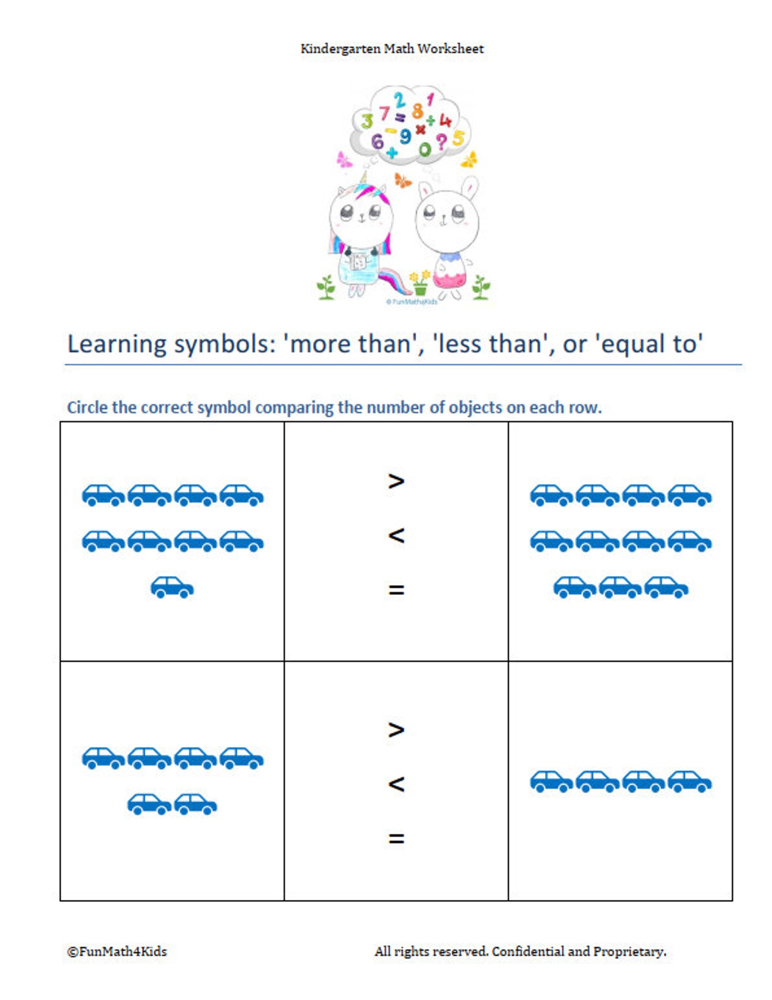 Kindergarten Math Worksheets: 100 Pages, 1000+ Problems (printable PDF ...