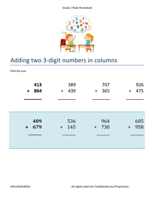 Grade 2 Math Worksheets Addition March Math Worksheets For 2nd Grade