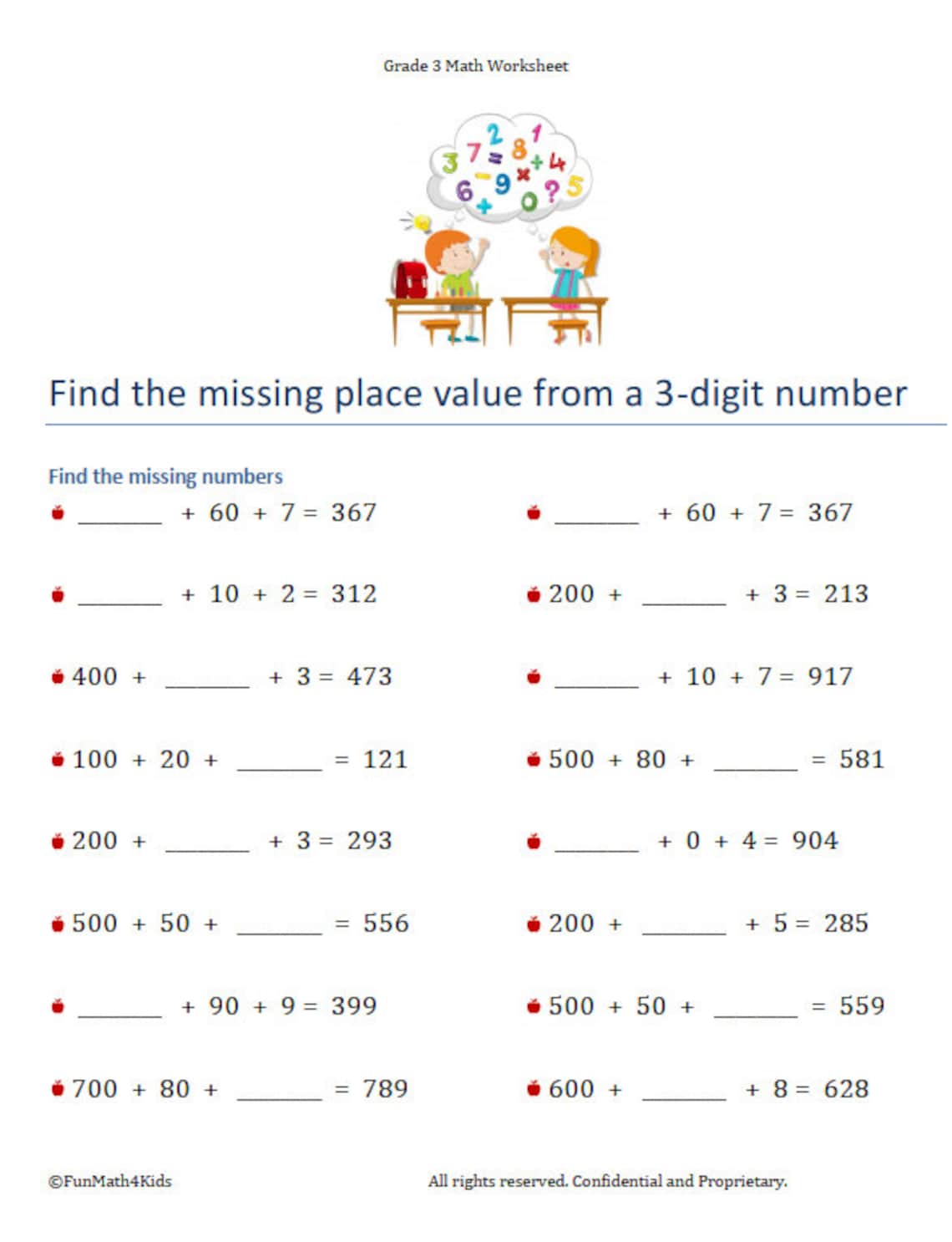 3rd Grade Math Worksheets BUNDLE | 204 Pages | 4,700+ Math Problems ...