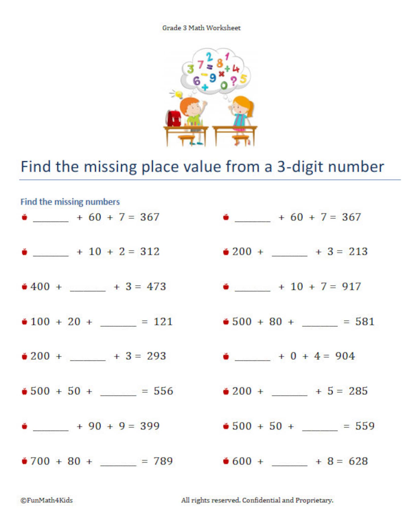 3rd Grade Math Worksheets BUNDLE | 204 Pages | 4,700+ Math Problems ...