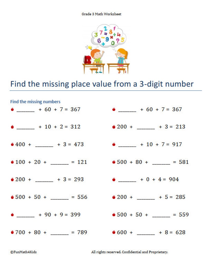 3rd Grade Math Worksheets BUNDLE | 204 Pages | 4,700+ Math Problems ...