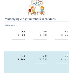 2nd Grade Math Worksheets | Multiplication Tables | 2- and 3-digits ...