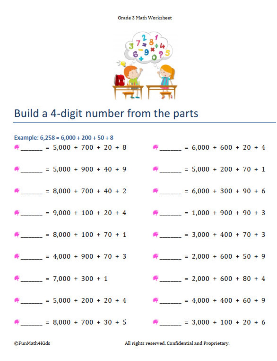 1st 2nd 3rd Grade Math Worksheets BUNDLE 778 Pages 15,000 Math Problems ...