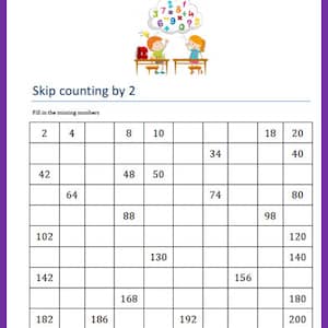 2nd Grade Math Worksheets: Skip Counting & Expanded Forms (printable ...