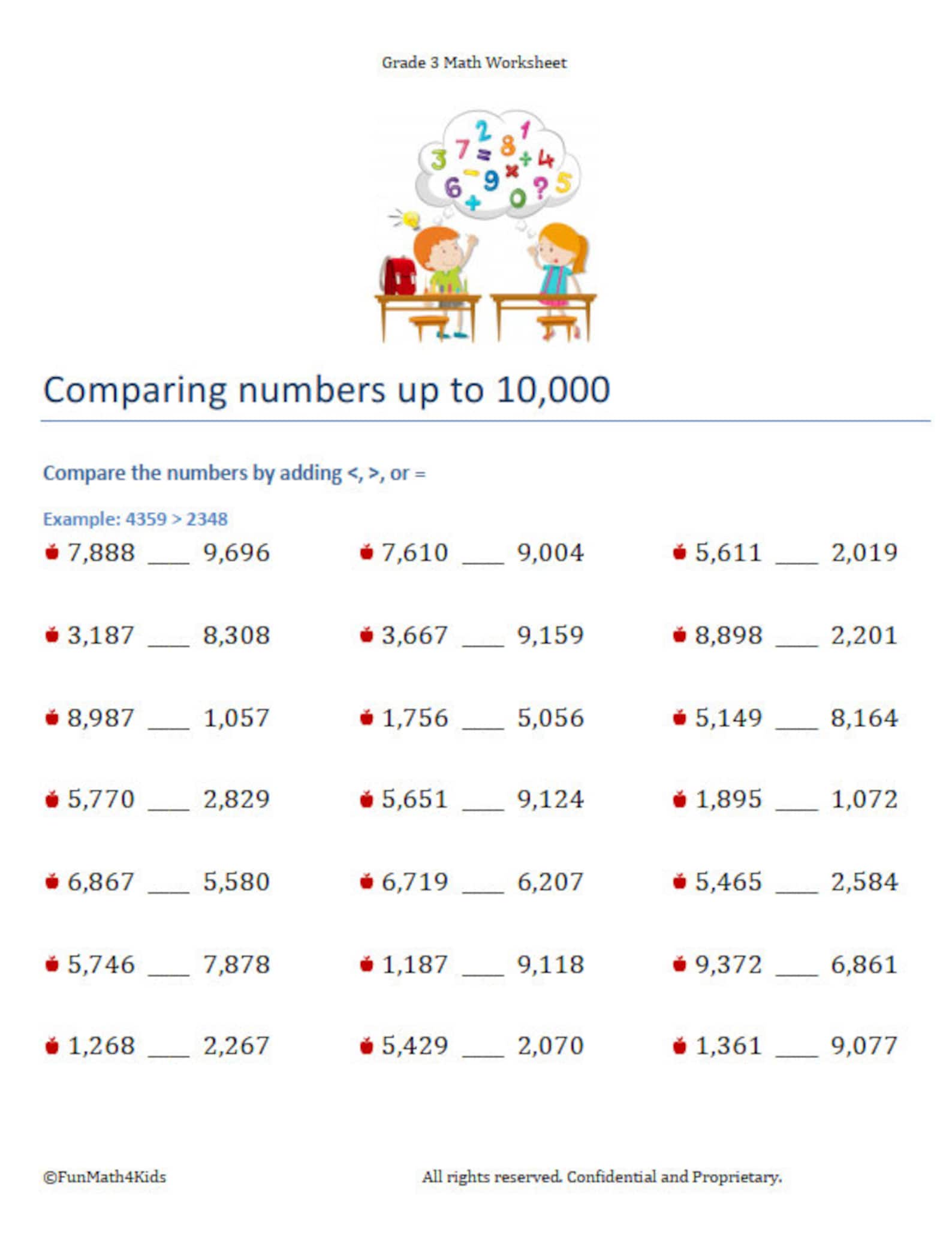 3rd Grade Math Worksheets BUNDLE 204 Pages 4,700 Math Problems Instant ...