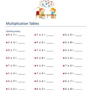 2nd Grade Math Worksheets | Multiplication Tables | 2- and 3-digits ...