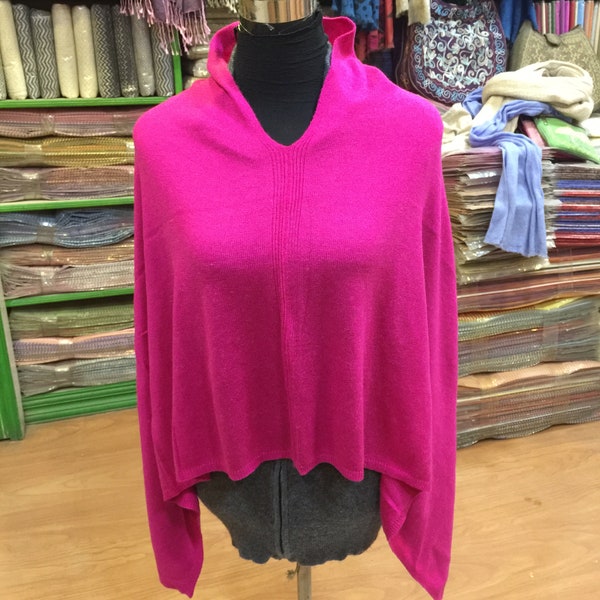 Hot Pink Poncho - Etsy