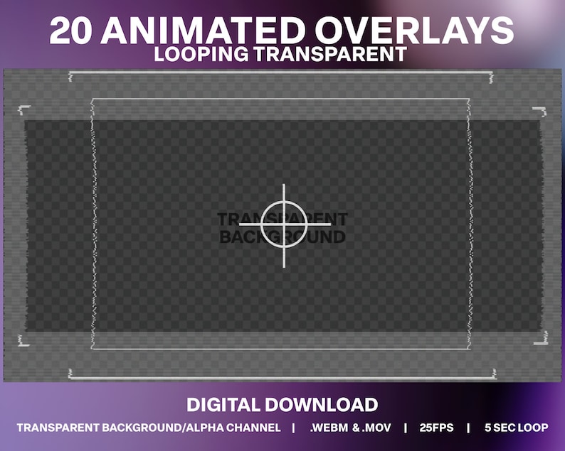 Target HUD Animated Transparent Overlay Pack Camera Stream Decoration ...