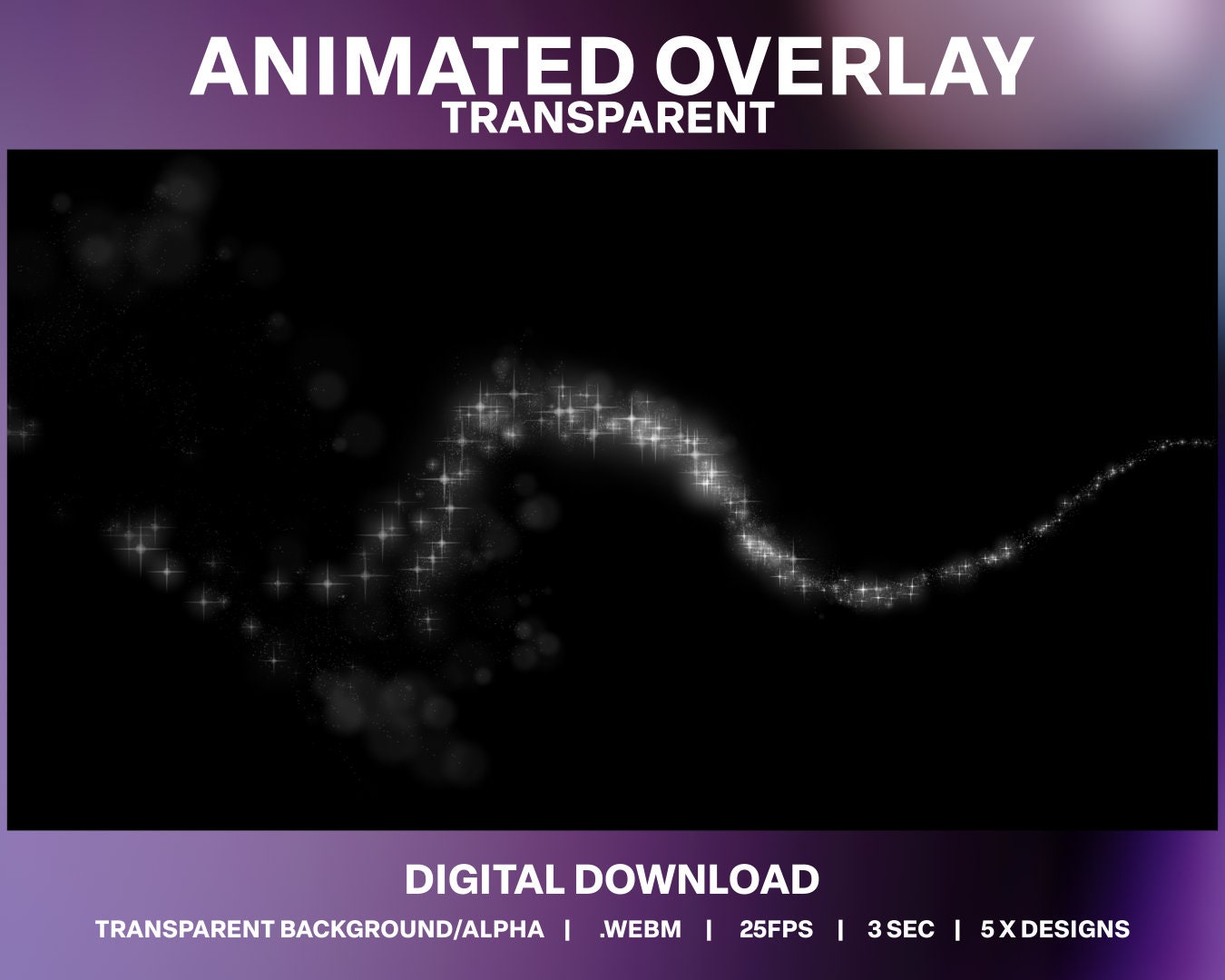 Particle Trail Animated Stream Overlay | Magical Stream Decoration ...
