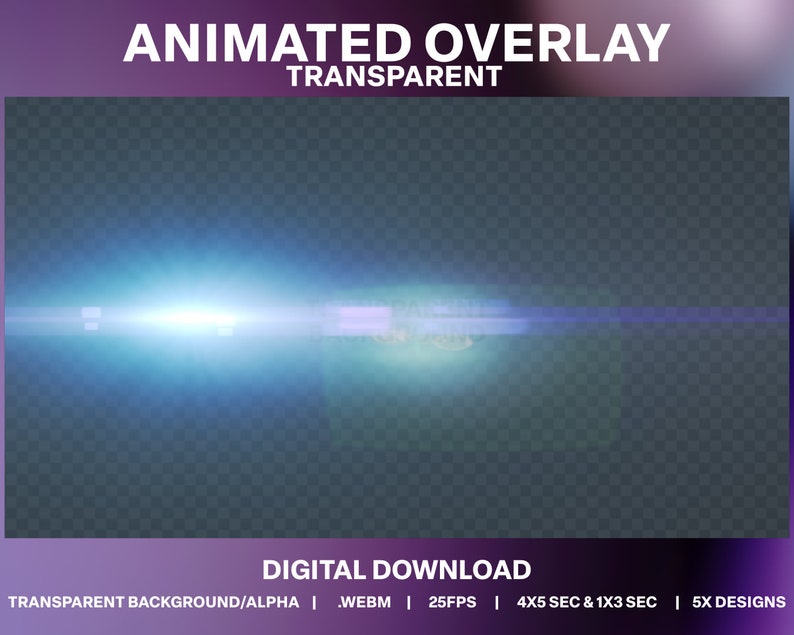 Animated Lens Flares Stream Overlays | Cinematic Light Leaks ...