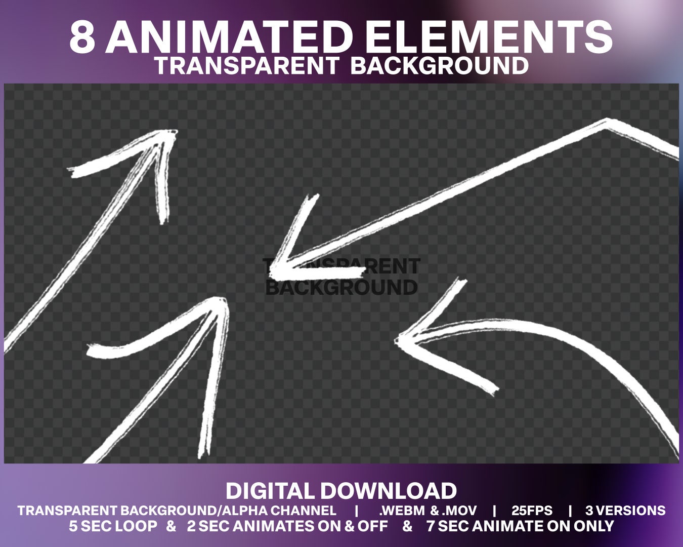 8 Animated Arrows Overlay Pack Hand Drawn Pop up - Etsy