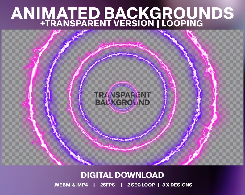 Neon Tunnel Animated Background Loop: Twitch DJ Stream (digital ...