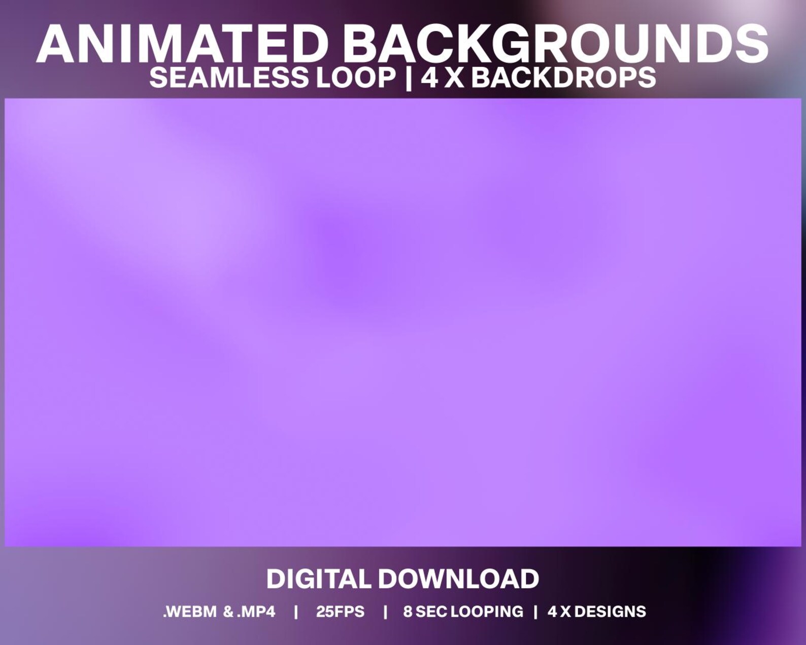 Animated Gradient Backgrounds Pack | MP4 | Webm | Looping Colour ...