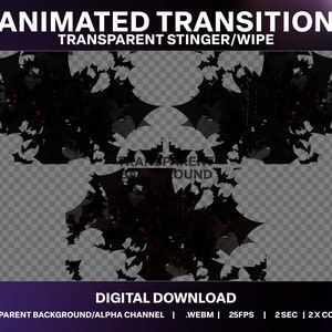 Bat Swarm Animated Stream Transition: Halloween Twitch Stinger (digital ...