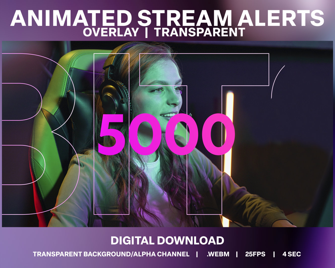 Modern Bits Bomb Animated Alert | Twitch Bits Stream Cheers Overlay ...