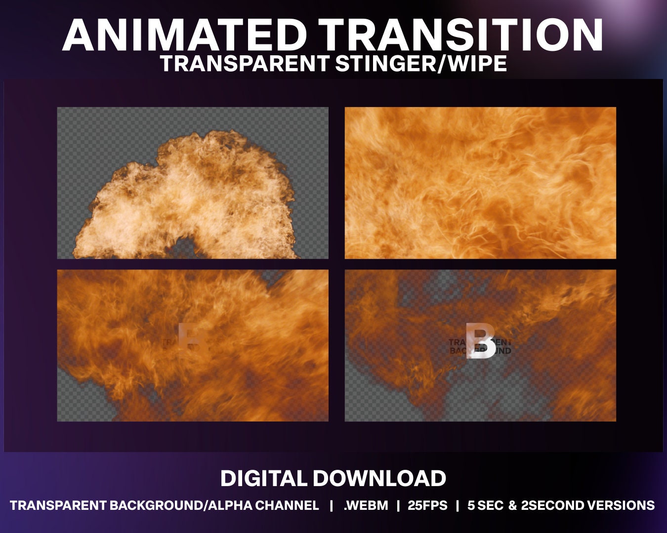 Explosion Stream Transition Horror Flame Stinger Fire Ball Stream Wipe ...