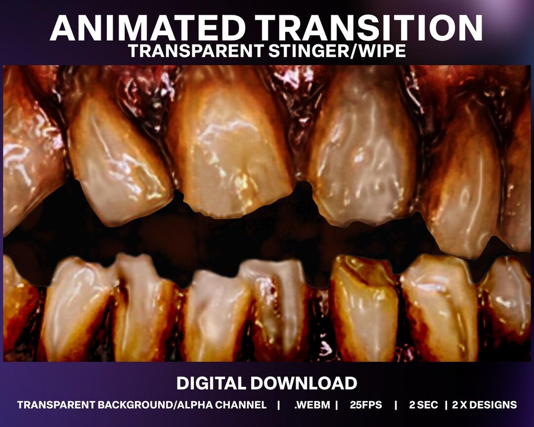 Zombie Bite Animated Stream Transition | Halloween Twitch Stinger ...