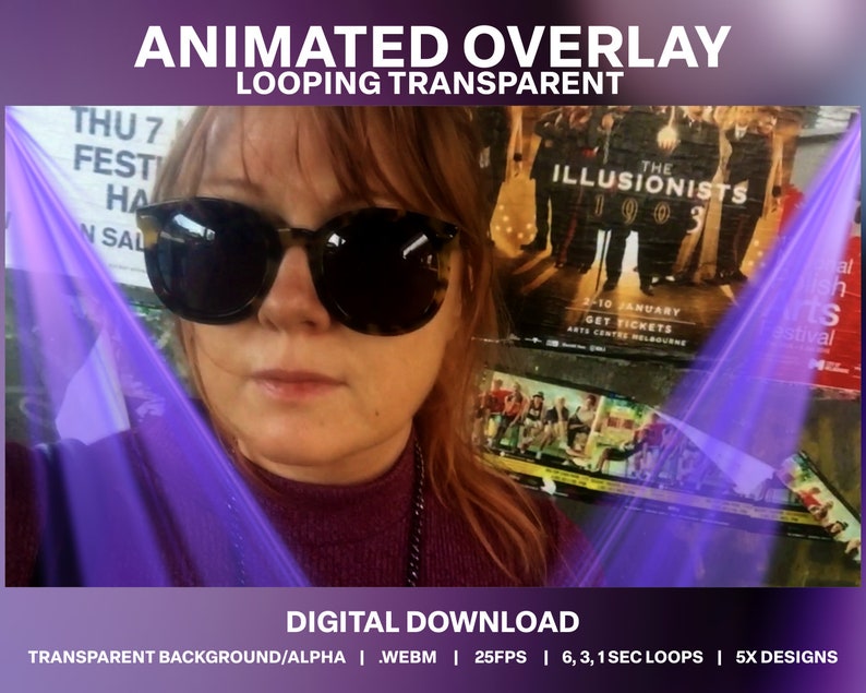 Animated Purple Stage Spotlights Loop: Twitch DJ Stream Overlay ...