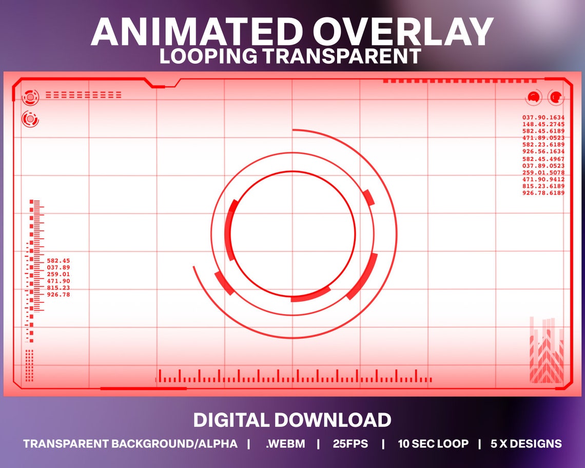 Military HUD Vision Animated Overlay: Stream Decoration (digital ...