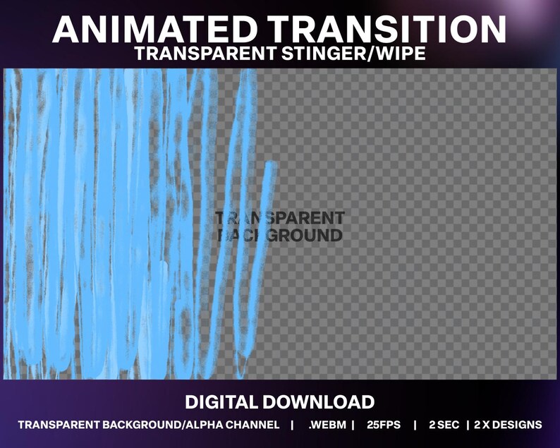 Animated Paint Stroke Transition | Hand Painted Transparent Live Stream ...