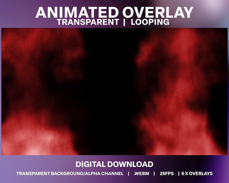 6x Animated Smoke Vapour Stream Overlay Loop Pack | Party Fire Stream ...