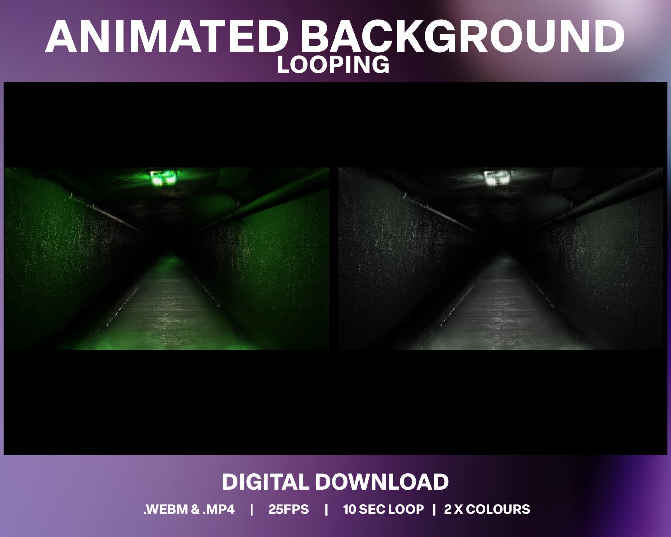 Creepy Animated Tunnel Looping Background: Horror Stream Overlay ...