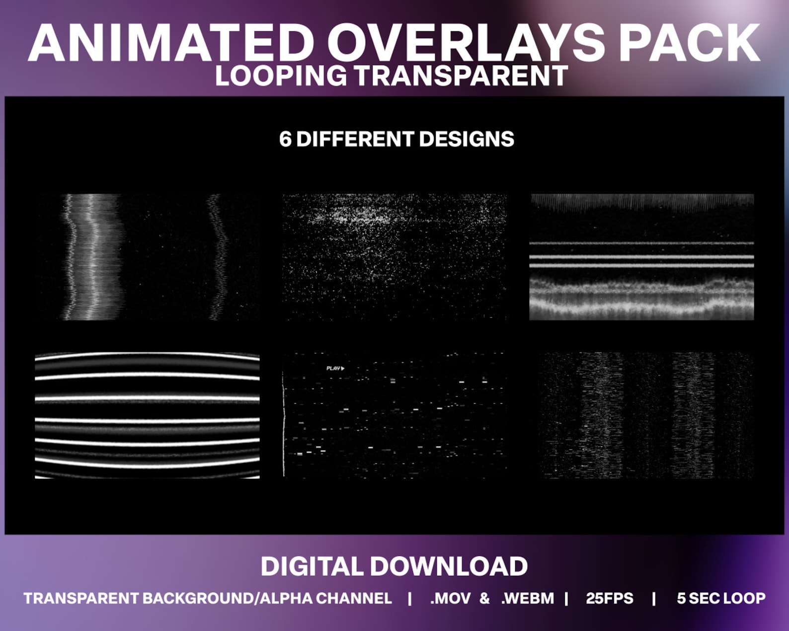 VHS Noise Animated Overlay: Retro Video Effects (digital Download) - Etsy