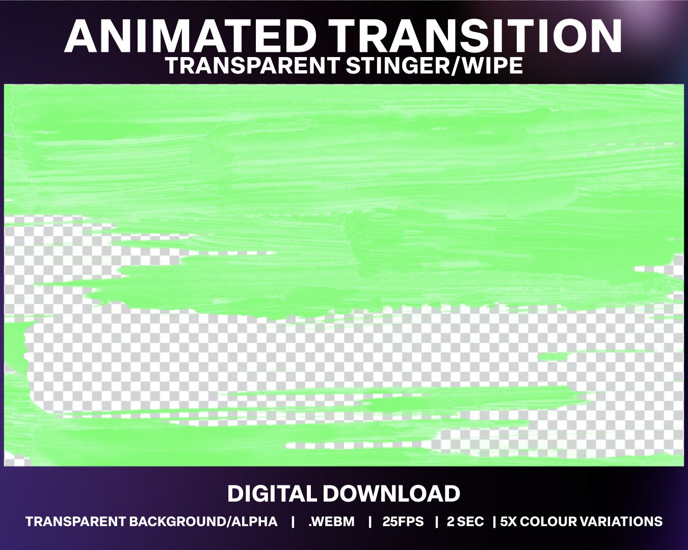 Paint Stroke Animated Transition 5 Pack Pastels Hand Painted ...