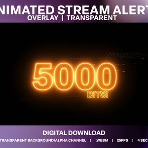 Neon Glitch Animated Twitch Cheer Alerts: Cyber Punk Stream Overlay ...