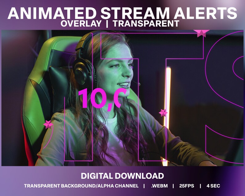 Modern Bits Bomb Animated Alert Twitch Bits Stream Cheers Overlay ...