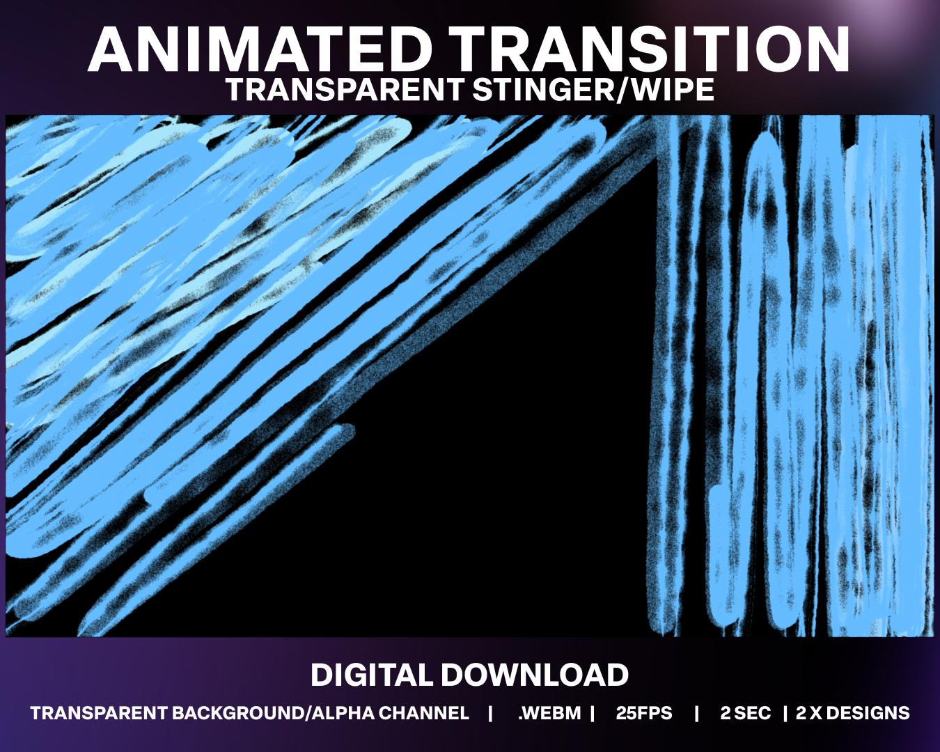 Animated Paint Stroke Transition | Hand Painted Transparent Live Stream ...