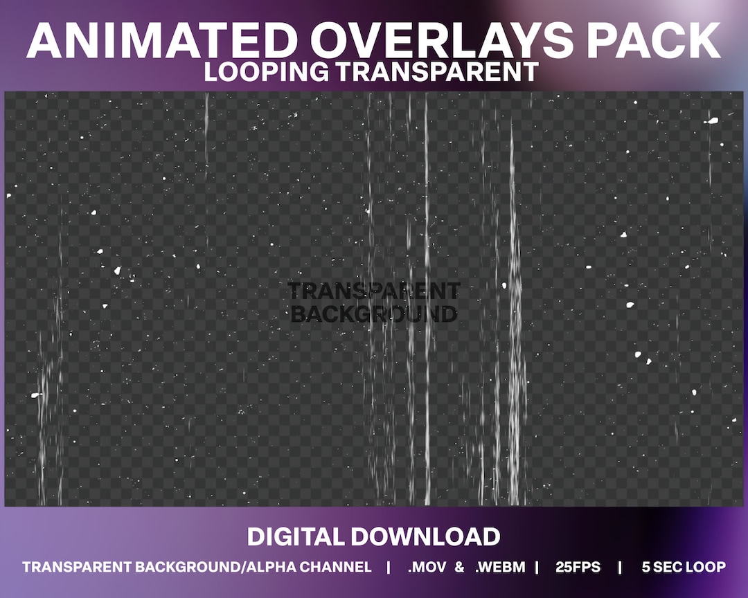 Old Film Grain Transparent Animated Overlay 6 Pack | TV Noise Stream ...