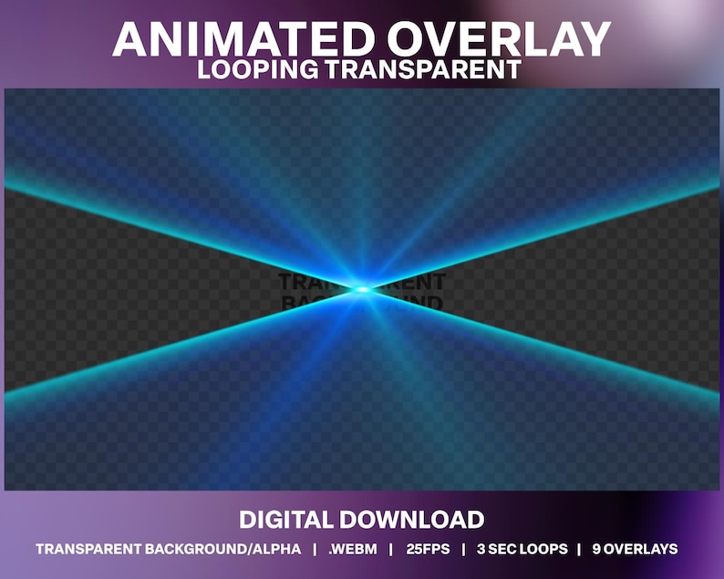 Animated Laser Lights Loop: Twitch DJ Stream Strobe Lighting (digital ...