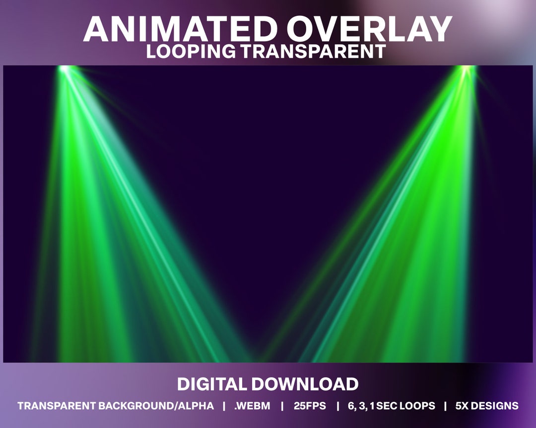Animated Stage Spotlights Loop 5 Pack | Twitch DJ Stream Party Lighting ...