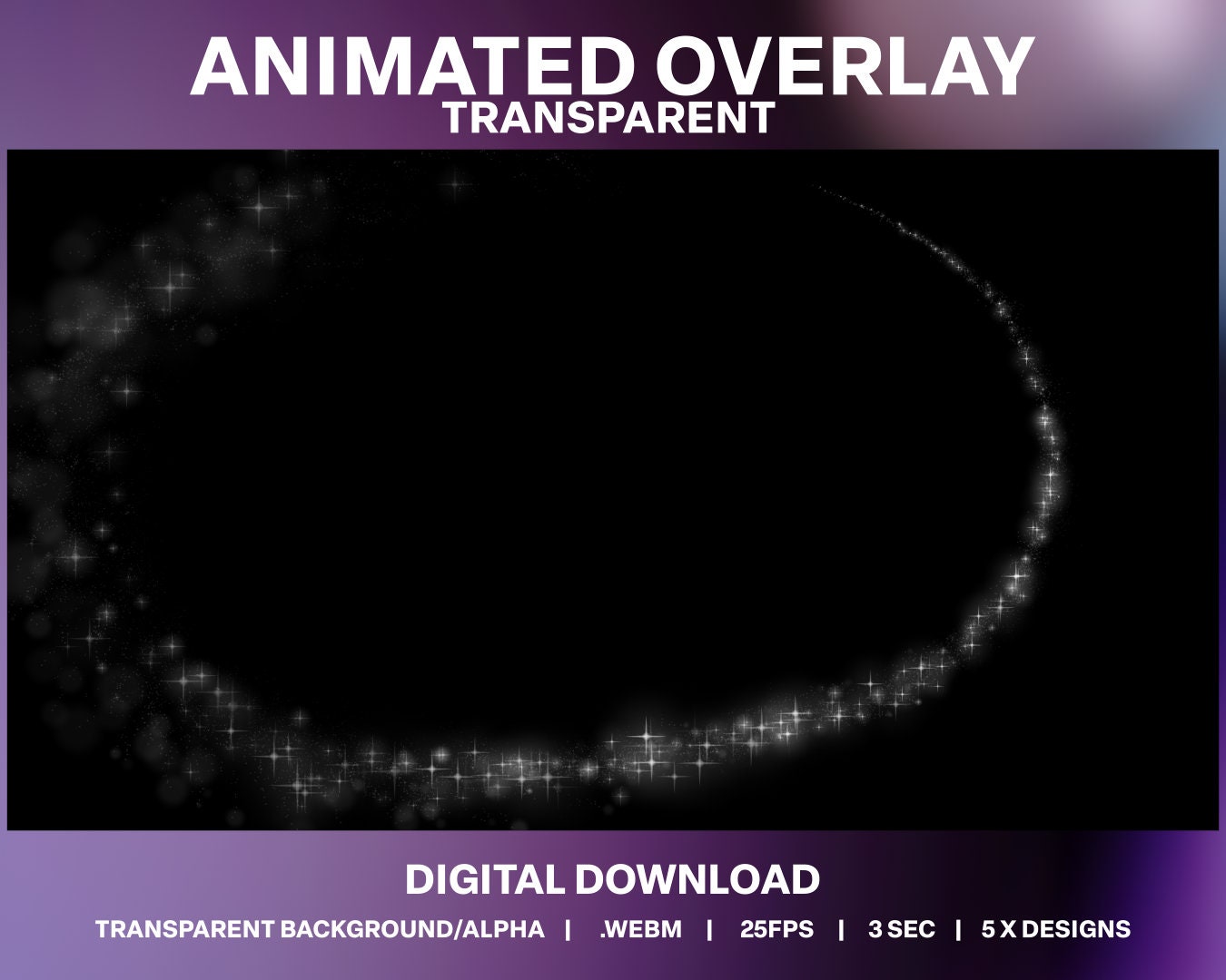 Particle Trail Animated Stream Overlay | Magical Stream Decoration ...