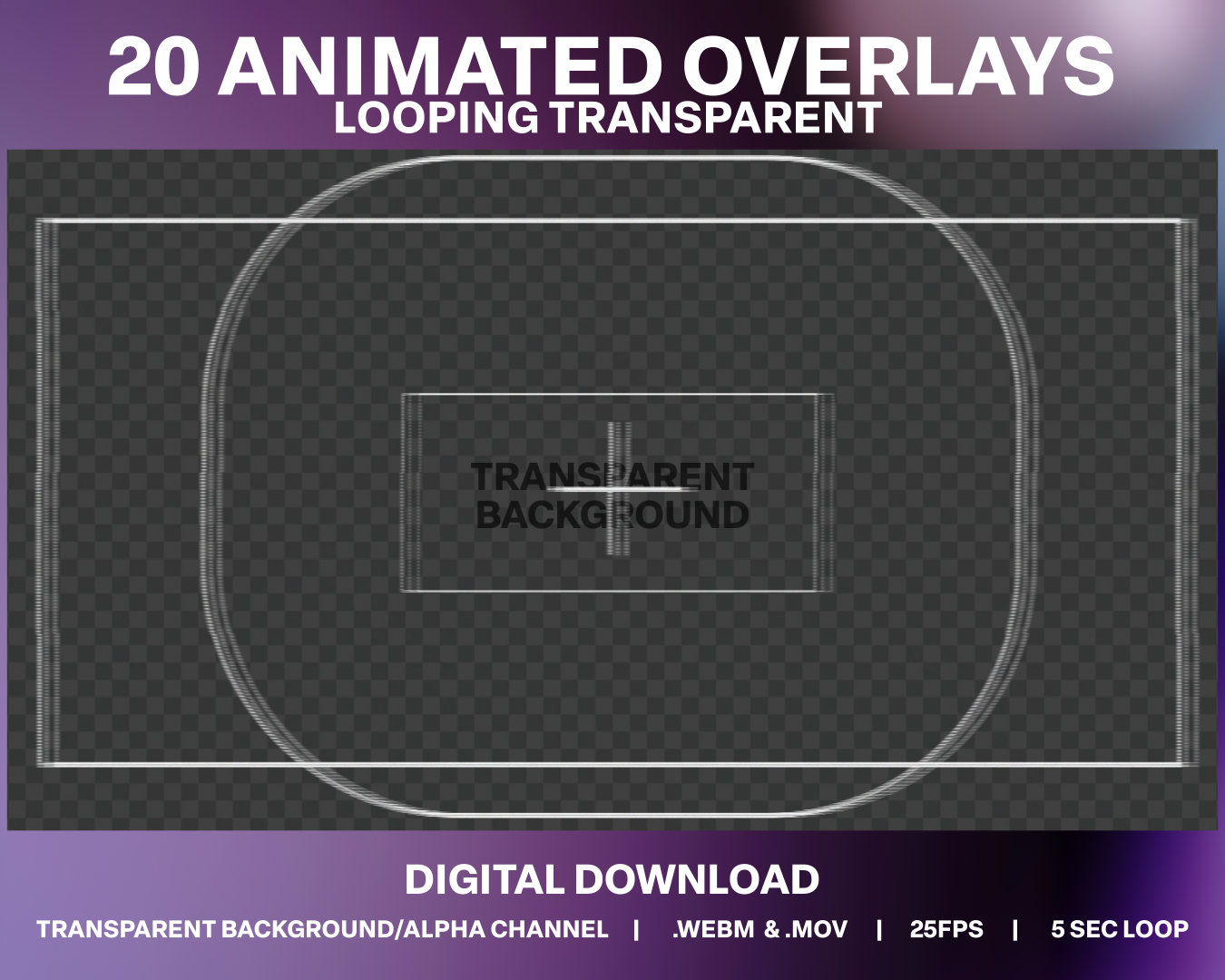 Target HUD Animated Webcam Border Overlay Pack | Camera Stream ...