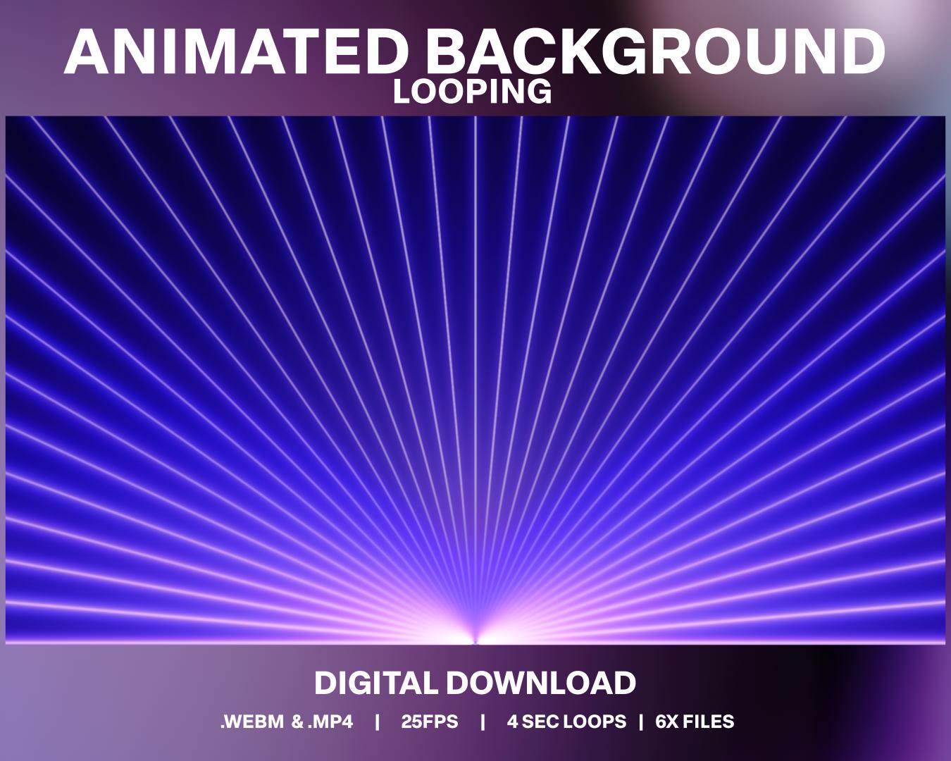 Animated Neon Background Loops: Twitch DJ Stream Lighting (digital ...
