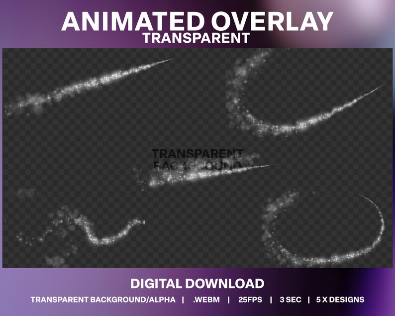 Particle Trail Animated Stream Overlay | Magical Stream Decoration ...