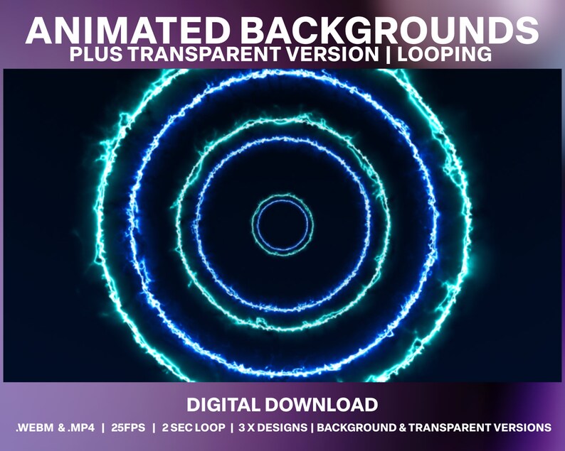 Neon Tunnel Animated Background Loop: Twitch DJ Stream (digital ...
