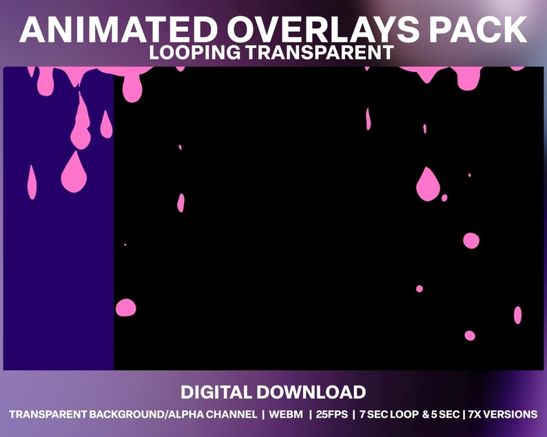 Animated Paint Drip Stream Overlays Creepy Blood Dripping Alerts Fun ...
