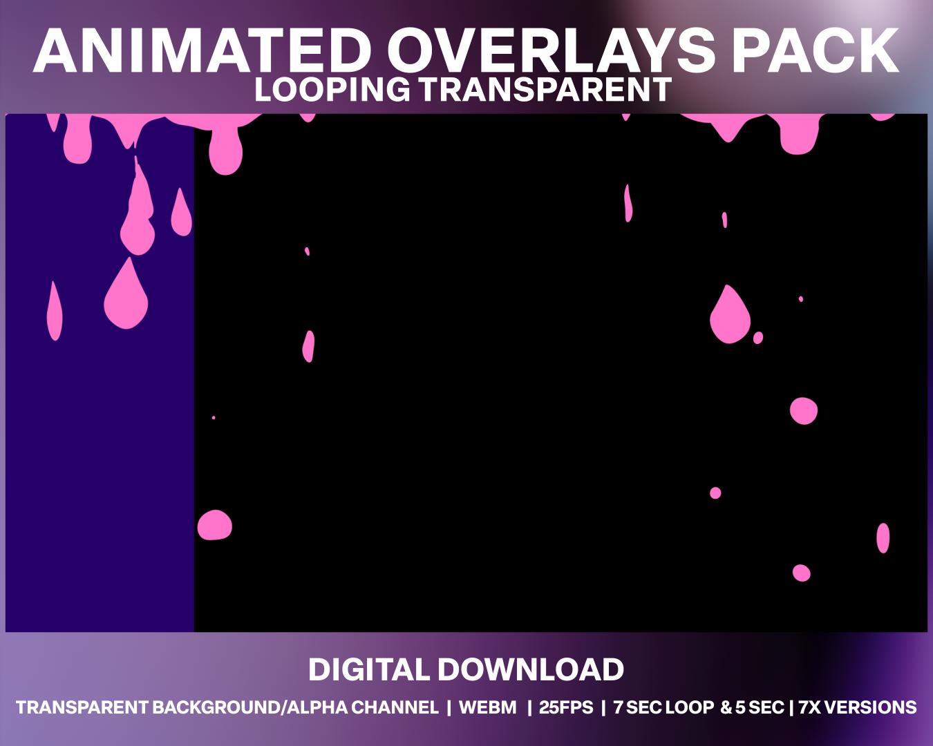 Animated Paint Drip Stream Overlays Creepy Blood Dripping Alerts Fun ...