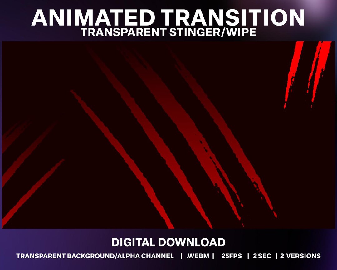 Animated Halloween Claw Rip Stream Transition (digital Download) - Etsy